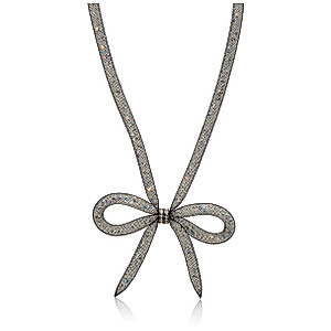Betsey Johnson Mesh Bow Necklace, 16" + 3" Extender