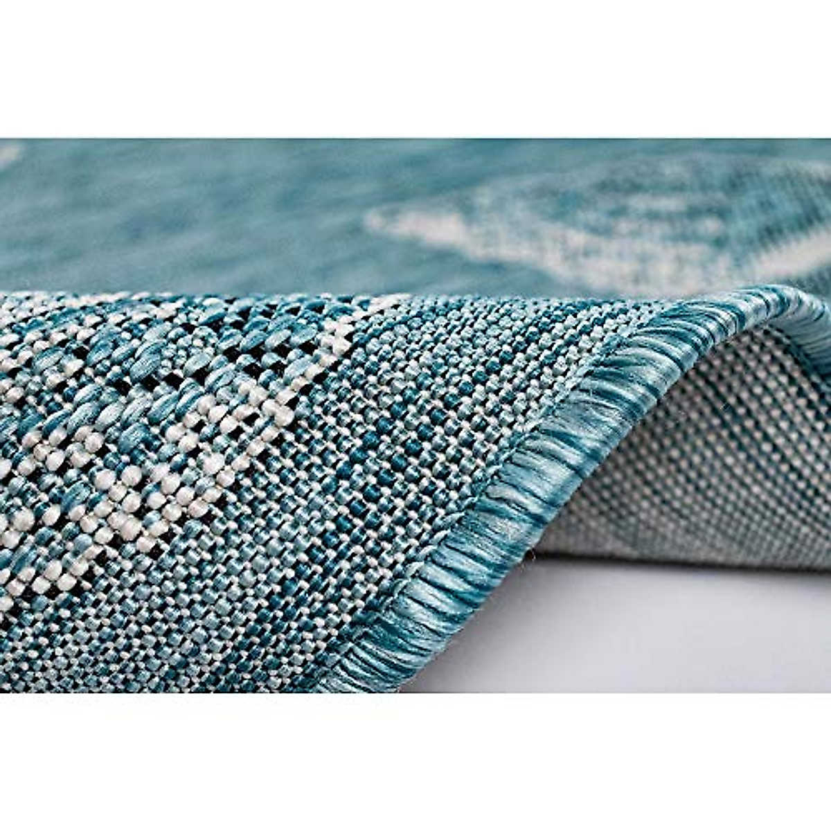 Liora Manne Shells Aqua Indoor Outdoor Area Rug, 1'11" x 7'6"