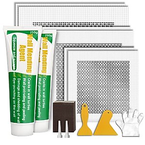 15 Pack Drywall Repair Kit, 500g Safe Wall Mending Agent with Scraper, Wall Patch Repair Kit Easy to Fill Holes for Aluminum Metal Plaster Sheetrock Ceiling
