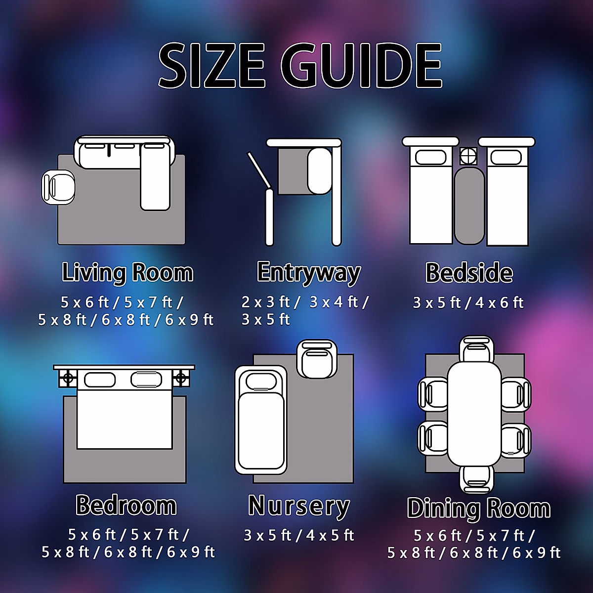 Yoozitrees 5x8 Rug, Japanese Dragon Rug, Chinese Dragon Floral Fantasy Rugs for Living Room Bedroom, Neon Tattoo Carpet, Washable & Non Slip Large Indoor Area Rug, Japanese Dragon Home Decor & Gifts