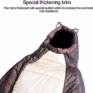 JOTOUCH Wearable Sleeping Bag 3 Season Bear-Shaped Sleeping Bag Camping Adults Full Body Sleep Pouch for Camping,Traveling, Hammocks, Hiking, Backpacking, Lounging(XL)