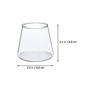 GANAZONO 2Pcs mount fuji glass cup Drinking Glasses Iced Coffee Glass Cups Transparent Ice Cream Cup Juice Whiskey Soda Cup Water glass juice cups Mugs borosilicate glass beer mug