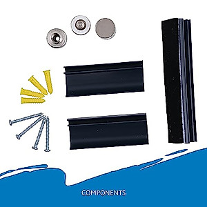 Iceberg Clarity Glass Personal Dry Erase Board, Office Supplies, with Ultra-White Back and Aluminum Frame, 9" x 12"