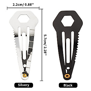 VinBee Self Defence Hair Clips For Women, Multi-Functional Hair Barrettes Mini Pins Stainless Steel, Self-Defense EDC Survival Kit-10 Pack