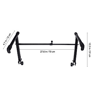 1 set Piano Keyboard Stand, Height- adjustable Electronic Keyboard Holder, Electronic Piano Rack for Digital Pianos Practical Bracket
