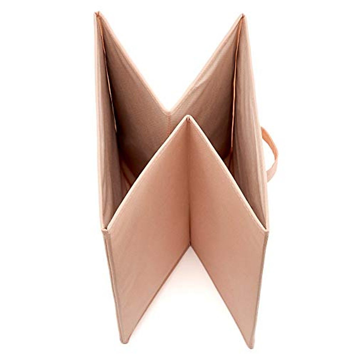 EZOWare Set of 10 Fabric Basket Bins, Pink Collapsible Organizer Storage Cube with Handles for Home, Bedroom, Baby Nursery, Kids Playroom Toys - 13"x15"x13" + 10.5"x 10.5"x 11"