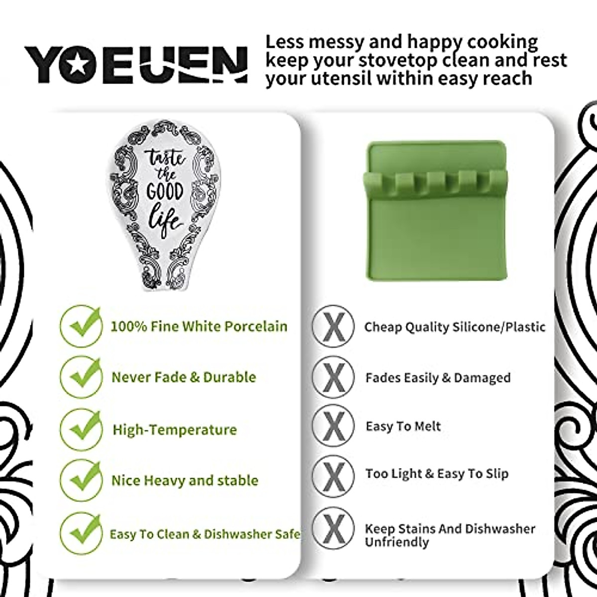 Spoon Rest For Stove Top, Ceramic Spoon Holder For Kitchen Counter Top, White Vintage Coffee Spoon Rest, Cooking Utensil Rest, Premium Farmhouse Kitchen Spatula Rest,1 pcs