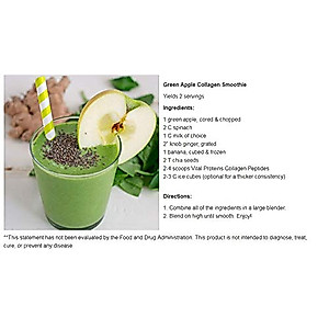 Vital Proteins Natural Whole Nutrition Collagen Peptides - Pasture Raised, Grass Fed, Paleo Friendly, Gluten Free, Single Ingredient - 24 Ounce