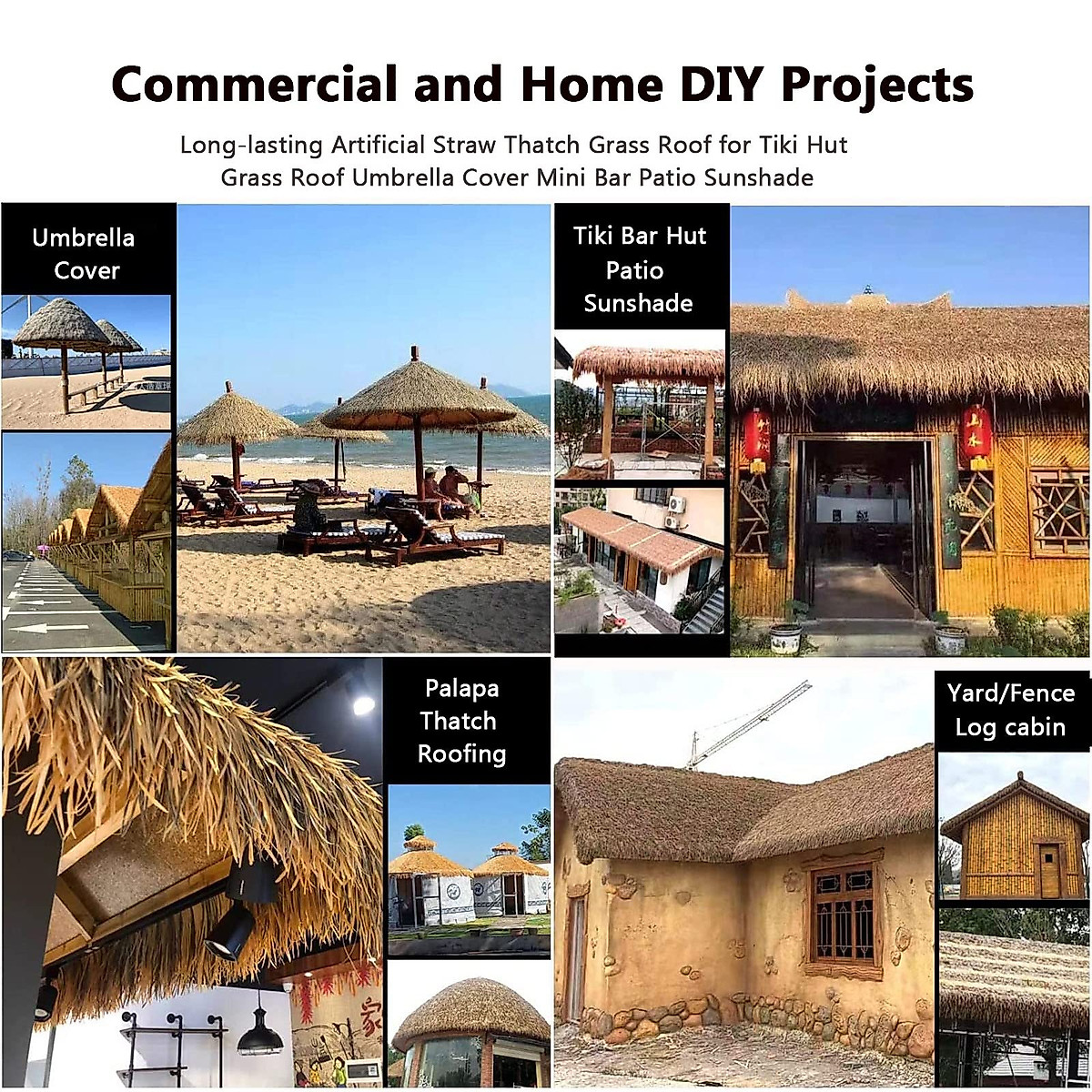 Mexican Straw Roof Thatch, Synthetic Thatch Roofing , Artificial Palm Thatch Rolls Duck Blind Grass Thatch Roofing for Tiki Bar Decorations, Palm Palapa Straw Thatch Roof for Fence Party ( Size : 39.4