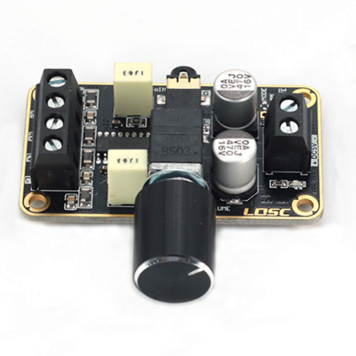 DEVMO Audio Amplifier Board,5W+5W Mini Amplifier Board PAM8406 DC 5V Digital Stereo Power Amp 2.0 Dual Channel Class D Amplify Module for Speaker Sound System DIY