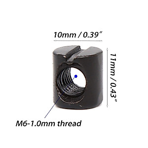 cSeao 10-Pack M6 70mm Black Socket Cap Screws Barrel Nuts Set for Furniture Crib Chairs Baby Bed