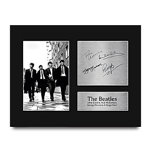 HWC Trading Beatles Gifts USL Printed Signed Autograph Picture for Music Memorabilia Fans - US Letter Size