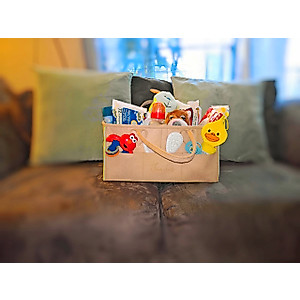 Secure All Caddy | Large Soft Eco-Friendly Nursery Organizer Diaper Caddy for Baby Needs, Arts, Office & School Supplies, Knitting, Sewing Supplies, Car Organization & More (1 Caddy)