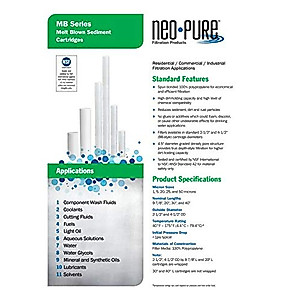 Neo-Pure 20" BB Graded Density Polypropylene Sediment Filter 75/25 mic - 6-Pack