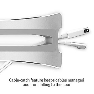 Twelve South BookArc for MacBook | Space-Saving Vertical Stand to Organize Work & Home Office for Apple MacBooks, *Now Compatible with M1 MacBooks* (Silver)