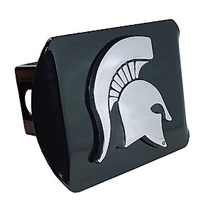 Elektroplate Michigan State Spartan Head Black Standard Metal Hitch Cover