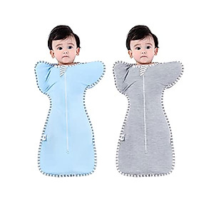 Bycc Bynn 2 Pack Sleeping Blanket Sack with High Sleeve,Transitions to Arms-Free Wearable Sleeping Bag for Baby pacify