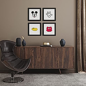 Trends International Gallery Pops Disney Mickey Mouse - Mickey Expressions - Nervous Wall Art Wall Poster, 12" x 12", Black Framed Version