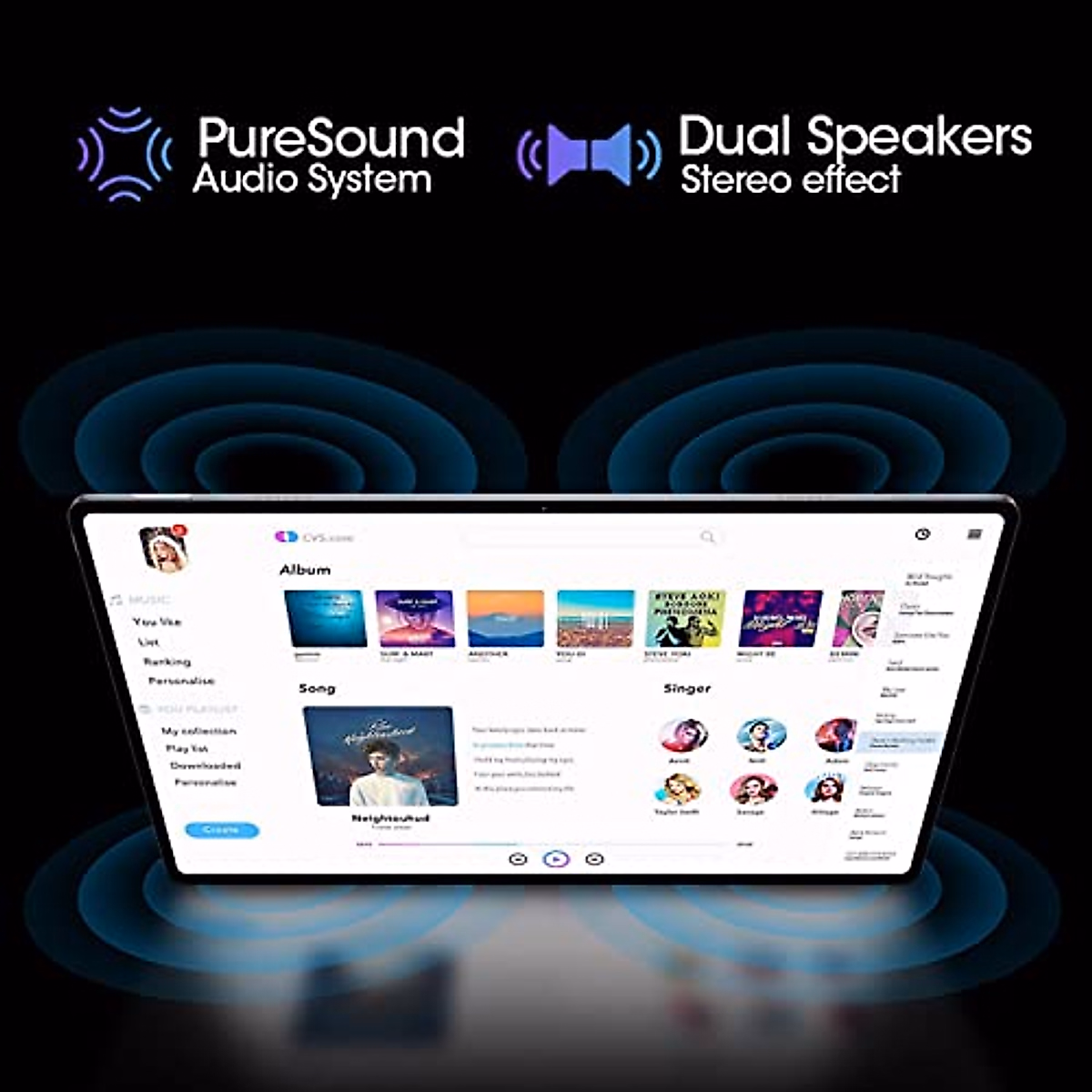 EBTOOLS 10.1 Inch Tablet, Octa Core 6G RAM 256G ROM, IPS Screen, Support 4G Network Calls, 5G WiFi Dual Band Tablet PC, with Dual Speakers, for Android 11 System(Gold)