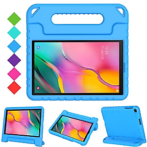 BMOUO Kids Case for Samsung Galaxy Tab A 10.1 (2019) SM-T510/T515, Shockproof Light Weight Protective Handle Stand Kids Case for Galaxy Tab A 10.1 Inch 2019 Release SM-T510/T515 - Blue