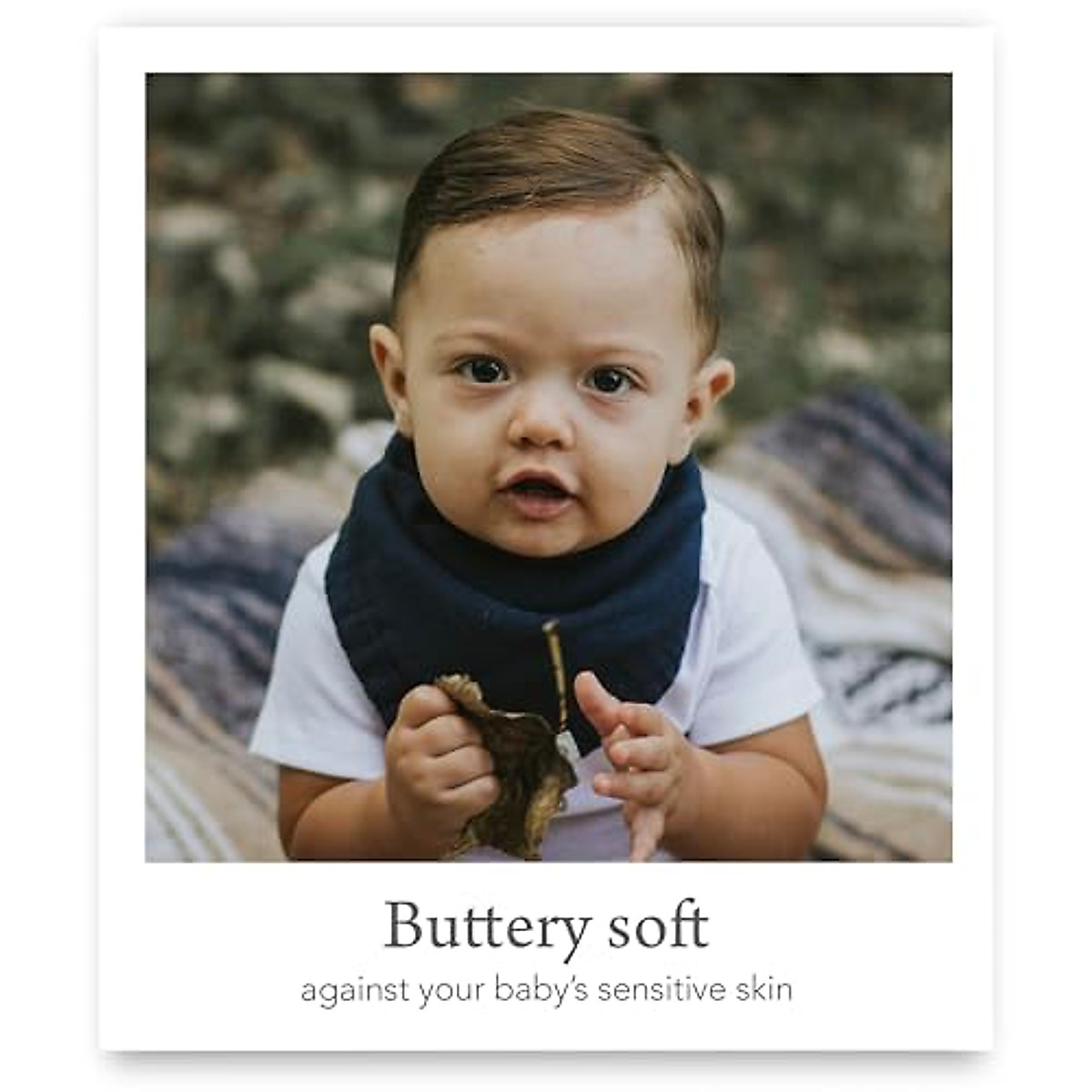 Indi Bandana Bibs for Boys & Girls, GOTS Certified Organic Bibs, 4-Way Reversible Baby Drool Bibs, 100% Organic Cotton Muslin Bibs 5-Pk