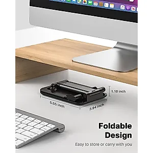 Anozer Tablet Stand Foldable & Adjustable, Portable Monitor Stand 5.55 * 3.94" Wide, Fit for iPad Holder Stand Compatible with iPad Pro 11, 12.9/for iPad 10.9; Surface Pro; Portable Monitor 4.7-15.6"