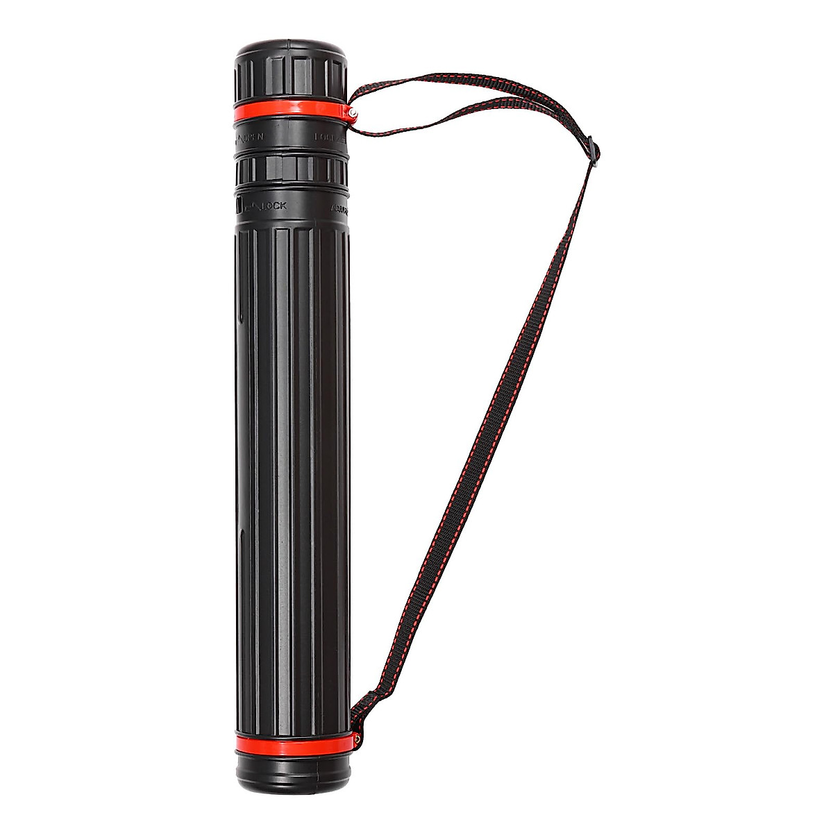 PATIKIL Extendable Poster Tubes, Expand from 17.7" to 28.3" with Strap, Art Document Storage Carry Tubes for Blueprints Drawings Artwork, Black