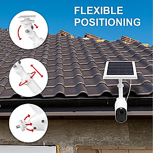 Wasserstein Gutter Mount for Camera & Solar Panel - Compatible with Wyze, Blink, Ring, Arlo, & Eufy (White)