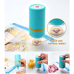 Mason Jar Vacuum Sealer, Electric Mason Jar Vacuum Sealer Kit, Vacuum Sealer for Regular and Wide Mouth Canning Jars, Includes Electric Vacuum Pump and Reusable Vacuum Food Storage Bags