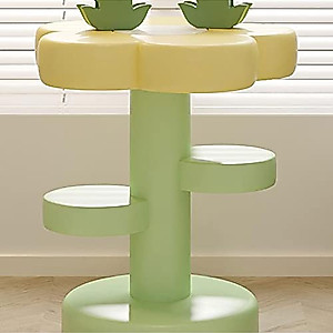 VejiA End Table Unique Flower Shaped Side Table, Small Accent Nightstand, Couch Table End Table Bedside Tables, Living Room Coffee Table, and Sofa Table 20.4 * 23.6 Inches Sid