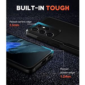 NALLOT for Samsung Galaxy S23 Ultra Case, [2 Layer Structure Protection] [Military Grade Anti-Drop] Lightweight Shockproof Protective Phone Case for Galaxy S23 Ultra 5G 6.8 inch' 2023-Black