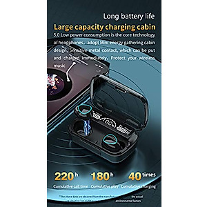 LmtLessDeals Bluetooth Headphones True Wireless Earbuds with Wireless Charging Case IPX 7 Waterproof Stereo Earphones in-Ear Touch Control Long Endurance headsets M10 VS.1