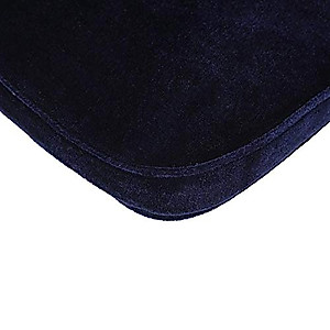 TABLECLOTHSFACTORY 2&quot; Thick Navy Blue Chair Pad Skid Proof Backing Seat Cushion with Premium Velvet Fabric
