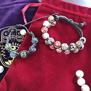 Artsy Crafts 20 Pcs Assorted Glow in The Dark Firefly Beads 12mm European Lampwork Luminous Glass Beads for Jewelry Making Charm Bracelet Necklace Earrings Crafts (Red Series 20pcs)