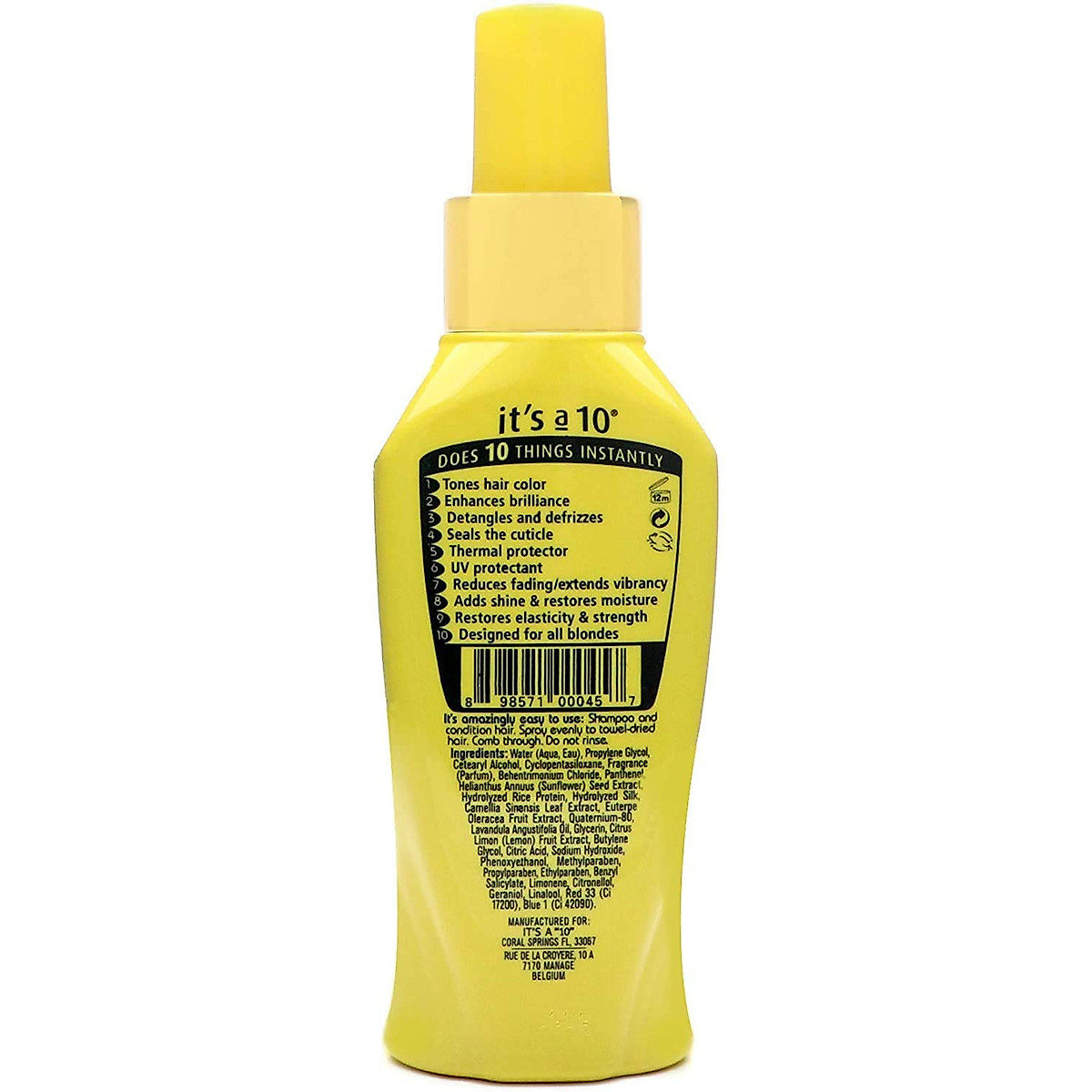 It's a 10 Haircare Miracle Leave-In for Blondes, 4 fl. oz.
