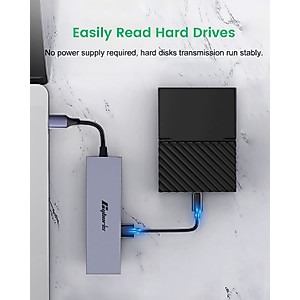 USB C Hub, 4 Port 10Gbps USB C to USB Adapter USB 3.1 Hub GEN2, USB C Splitter Thunderbolt 3 Compatible, PD100W Powered USB C Hub, USB-C Hub for Laptop, Mobile, Tablet, PC