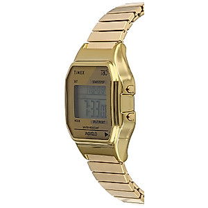 Timex T80 34mm unisex-adult Watch – Gold-Tone with Stainless Steel Expansion Band