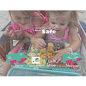 SubSafe Charcuterie Safe - Waterproof Tackle Box Container Keeps Snacks Fresh & Dry On the Go - Fill With Cured Meats, Cheese, Nuts -Perfect for the Boat, Beach, Parties, Picnics, Tailgating & More