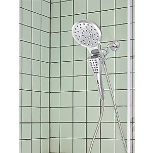 Moen Verso Chrome Rain Shower Head and Detachable Handshower Combination with Infiniti Dial and Magnetix Docking System, 60" Hose, 220C2