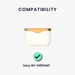 kwmobile Case & Strap Compatible with Sony WF-1000XM3 Case - Cover & Cord Holder Set - Black/Black