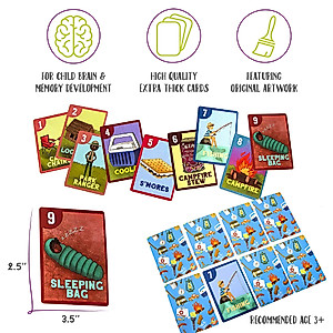 Upbounders by Little Likes Kids - Camping Outdoors Go Fish! Card Game - Classic Family Game for Kids Toddlers Preschool - Diverse, Multicultural Matching Pairs Game