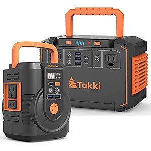 300W Portable Power Station and 111Wh Portable Generator, Camping Solar Generators for Home Use, Emergency, CPAP, Indoor, Outdoor