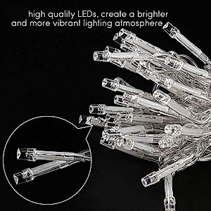 Fairy Lights Outdoor Fairy String Lights 10M With 100 LED 8 Modes Wave Rope Lights Icicle Curtain Light,Waterproof Festival Lighting For Garden Patio Yard Home Wedding Party And Christmas Decoration Z
