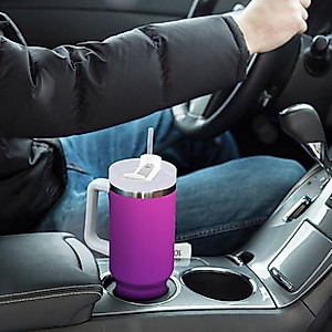 ODAWA Gradient Purple Tumbler Cup with Straw and Lid Travel Mug 40 Oz Stainless Steel Water Bottle