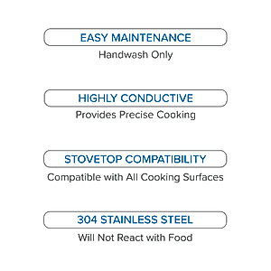 Viking Culinary Contemporary 4-Ply Copper Clad Cookware Set with Metal Lids, 9 Piece, Oven Safe, Works on All Cooktops including Induction