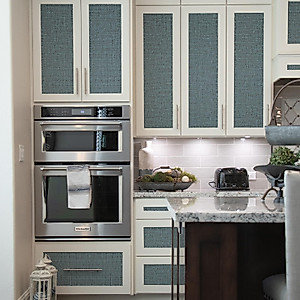 ZOWZOW Grasscloth Peel and Stick Wallpaper 15.7in X 78.7in, Linen Textured Contact Paper for Walls Bedroom Cabinets, Fabric Removable Vinyl Self-Adhesive Wallpaper