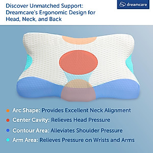 DREAMCARE 3-in-1 Cervical Neck Pillow with Leg Rest & Lumbar Support