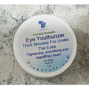 Diva Stuff Coconut and Avocado Eye Youthurizer, Thick Melt Mousse For Under The Eyes, Tightens, Lifts, Smooths and Depuffs, 2 oz