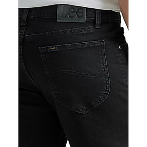 Lee Men's Legendary Regular Straight Jean, Overdye Black, 34W x 32L
