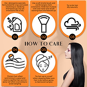 Jexine 14 Pieces Clip in Hair Extensions Long Straight Hair Pieces 24 Inch 260g Hair Extensions High Temperature Synthetic Fiber Double Weft Soft Hair for Halloween Women Full Head(Black)